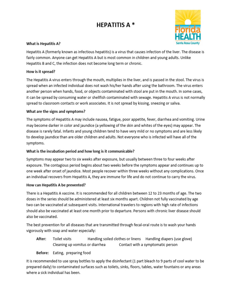 Hepatitis A | PDF