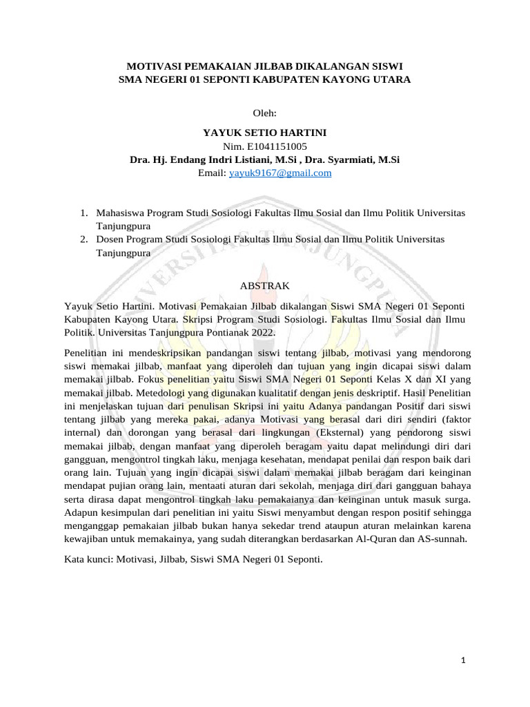 Jurnal Lengkap - Yayuk - Setio - Hartini | PDF