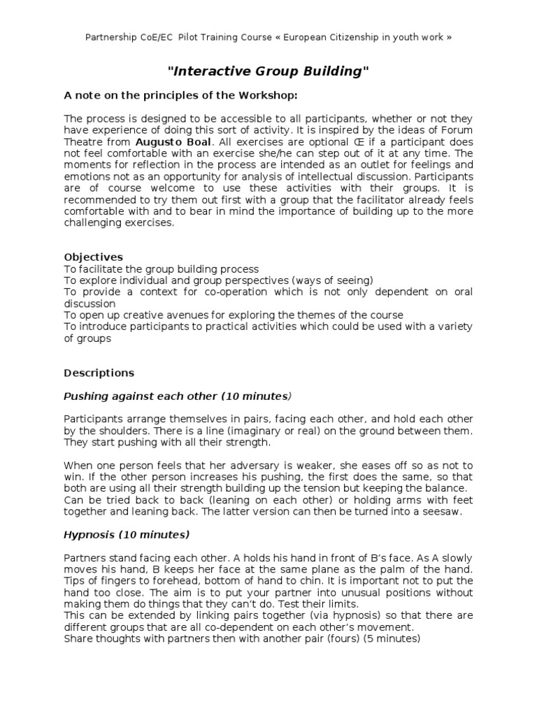 Interactive Group Building | PDF | Science | Philosophical Science