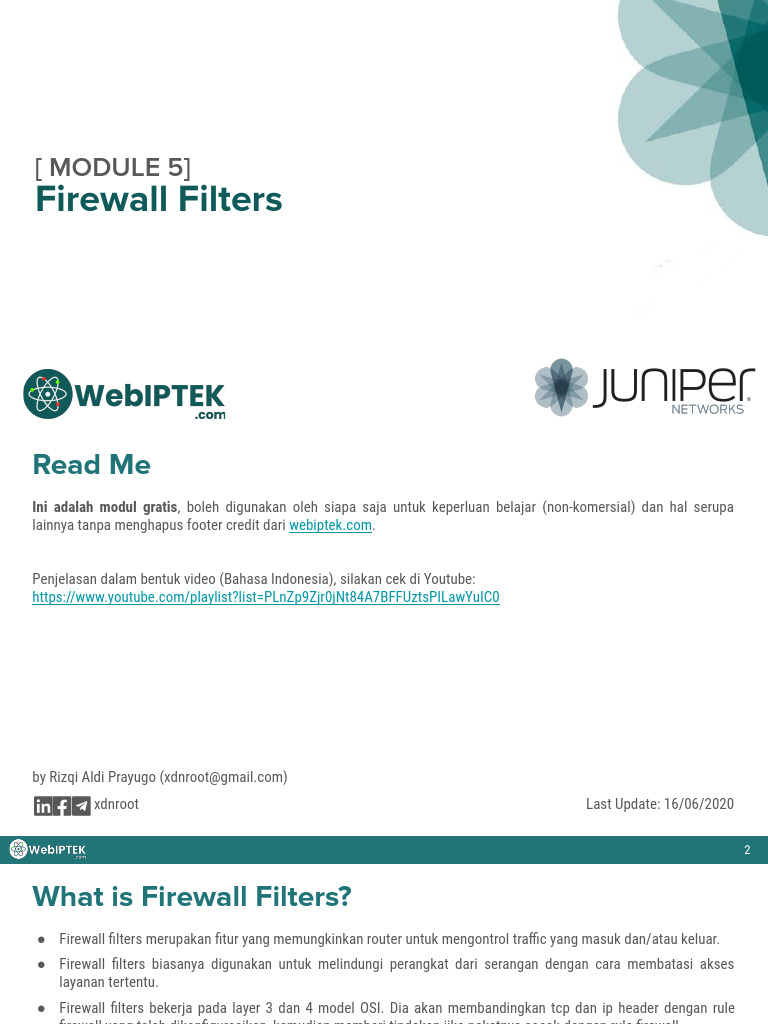 Module 5_ Firewall Filters | PDF