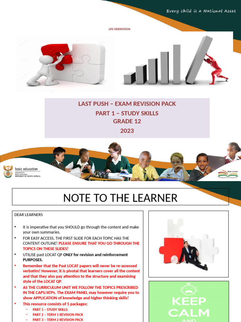 LAST PUSH - EXAM REVISION PACK - Study Skills | PDF