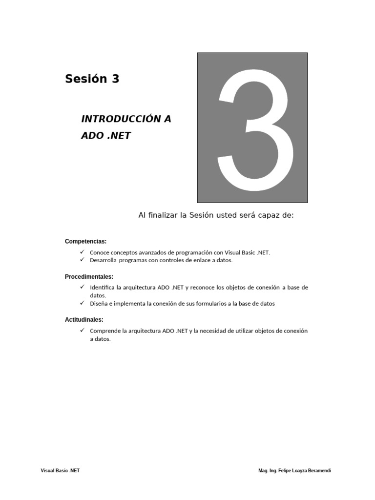 Manual VB Net Avanzado ADO | PDF