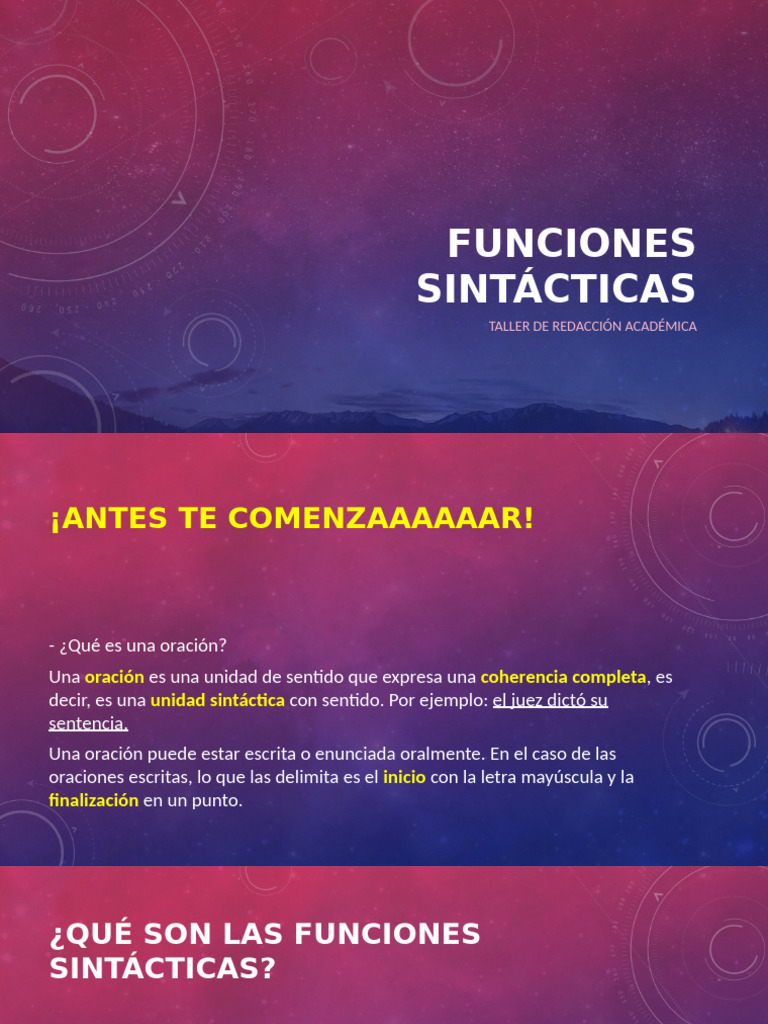 Funciones Sintácticas | PDF