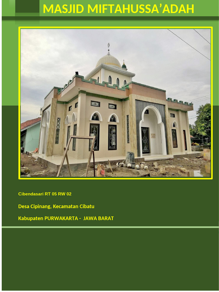 Proposal Masjid | PDF