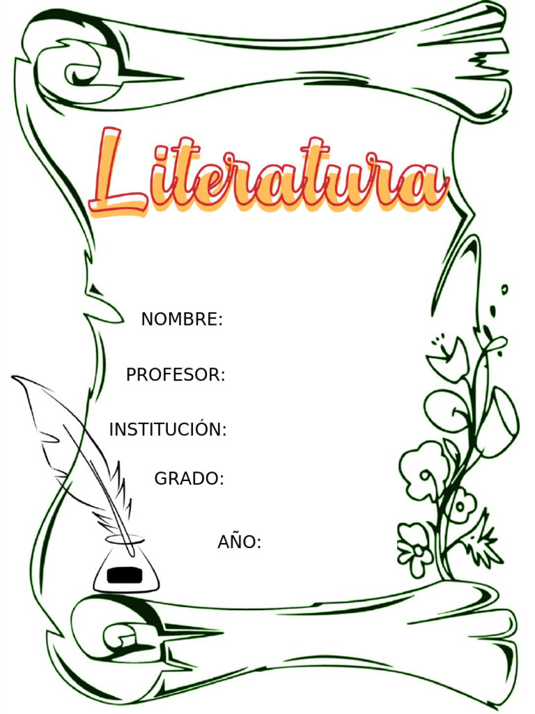 Caratulas para Literatura | PDF