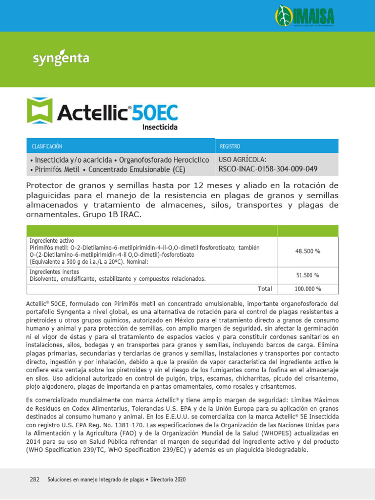 FT Actellic-50CE | PDF