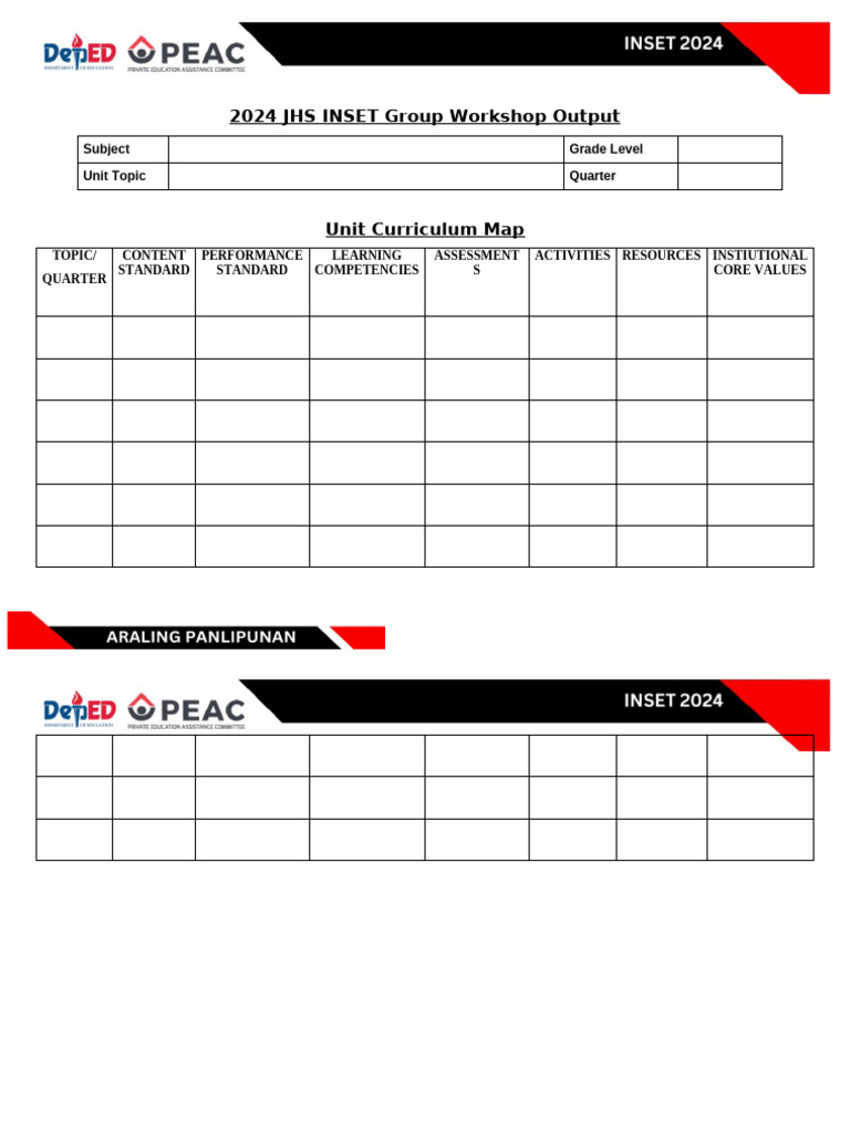 HO4-Curriculum Map Template | PDF