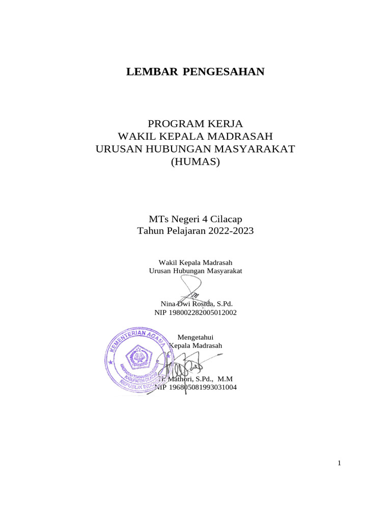Program Kerja Humas | PDF