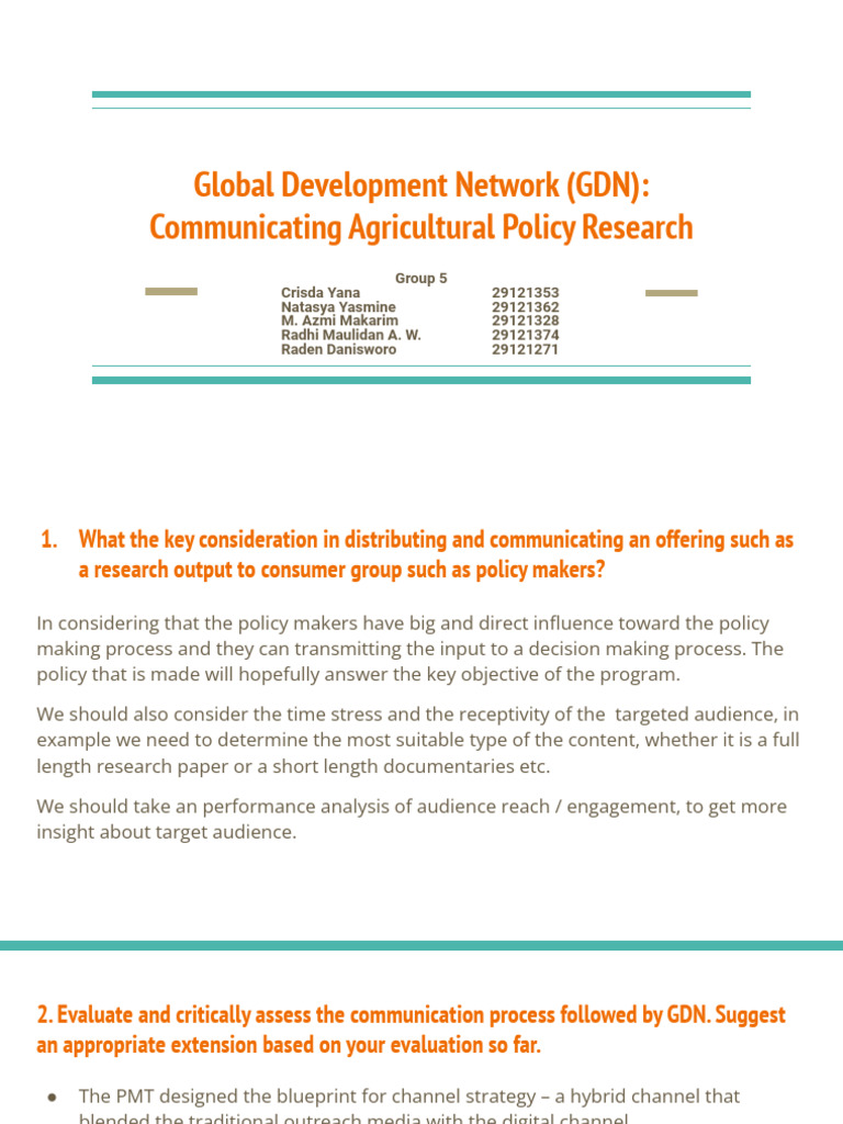 Group 5 - Global Development Network (GDN) - GPM | PDF
