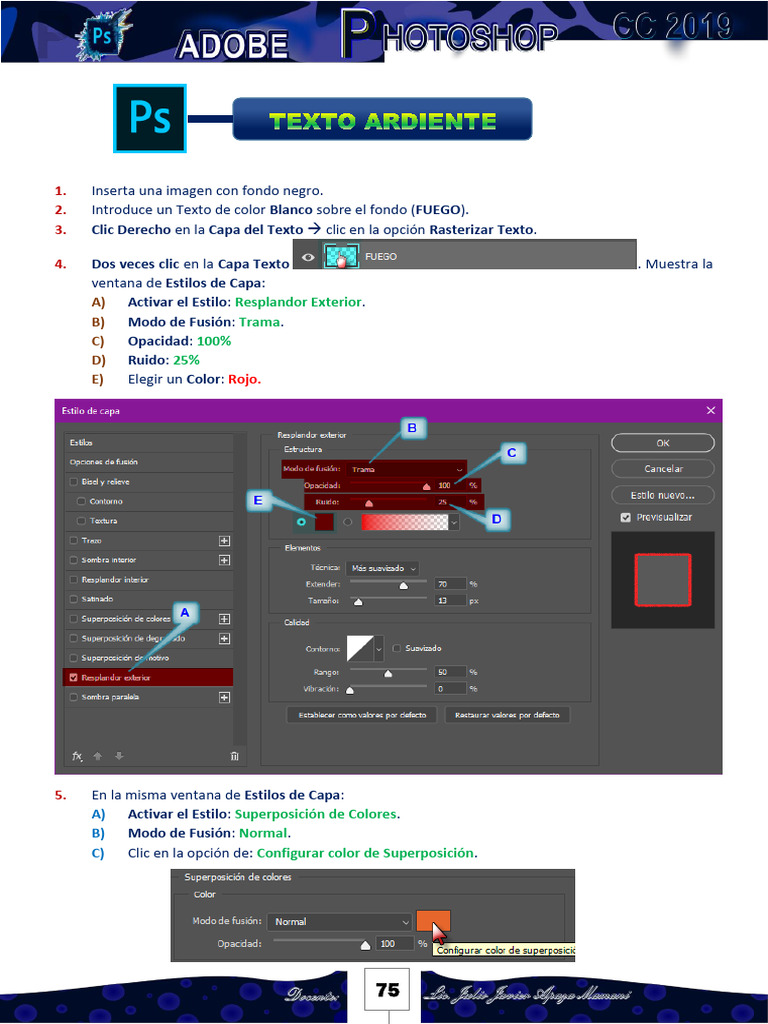 S-9 Efectos de Textos - Ardiente | PDF