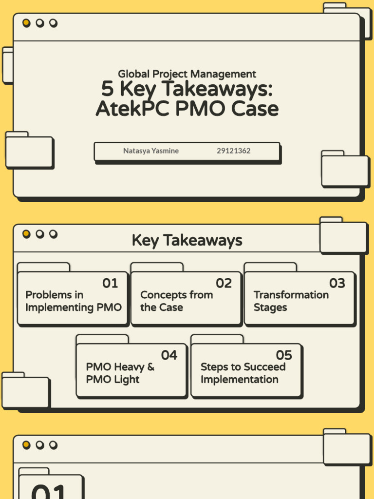 Key Takeaways - AtekPC PMO | PDF