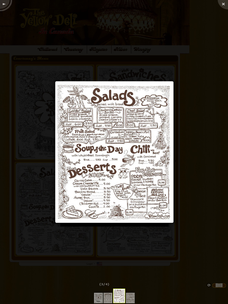 Yellow Deli - Courtenay Gallery Menu | PDF