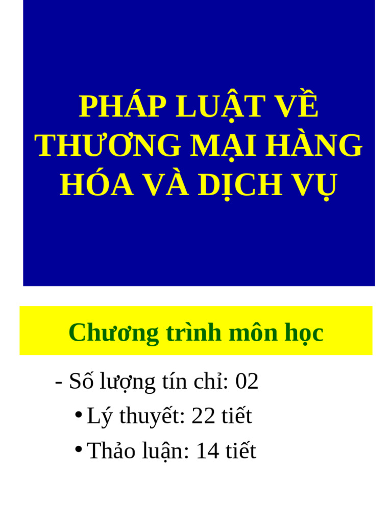 STD - C1 - TN Và HĐTM | PDF