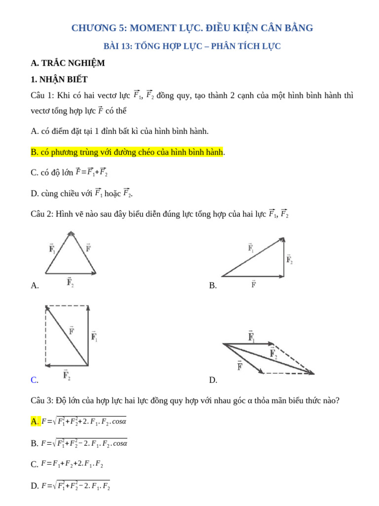 Bai - 13 - Phan - Tich - Va - Tong - Hop - Luc - TV | PDF