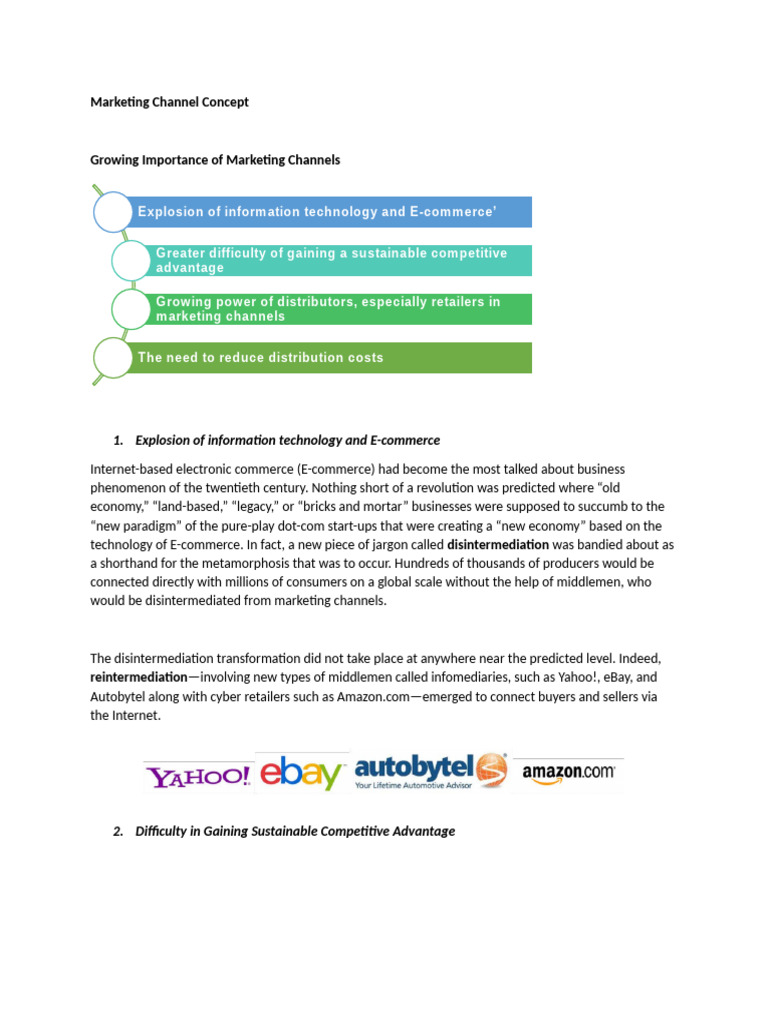 Marketing Channel Concept | PDF