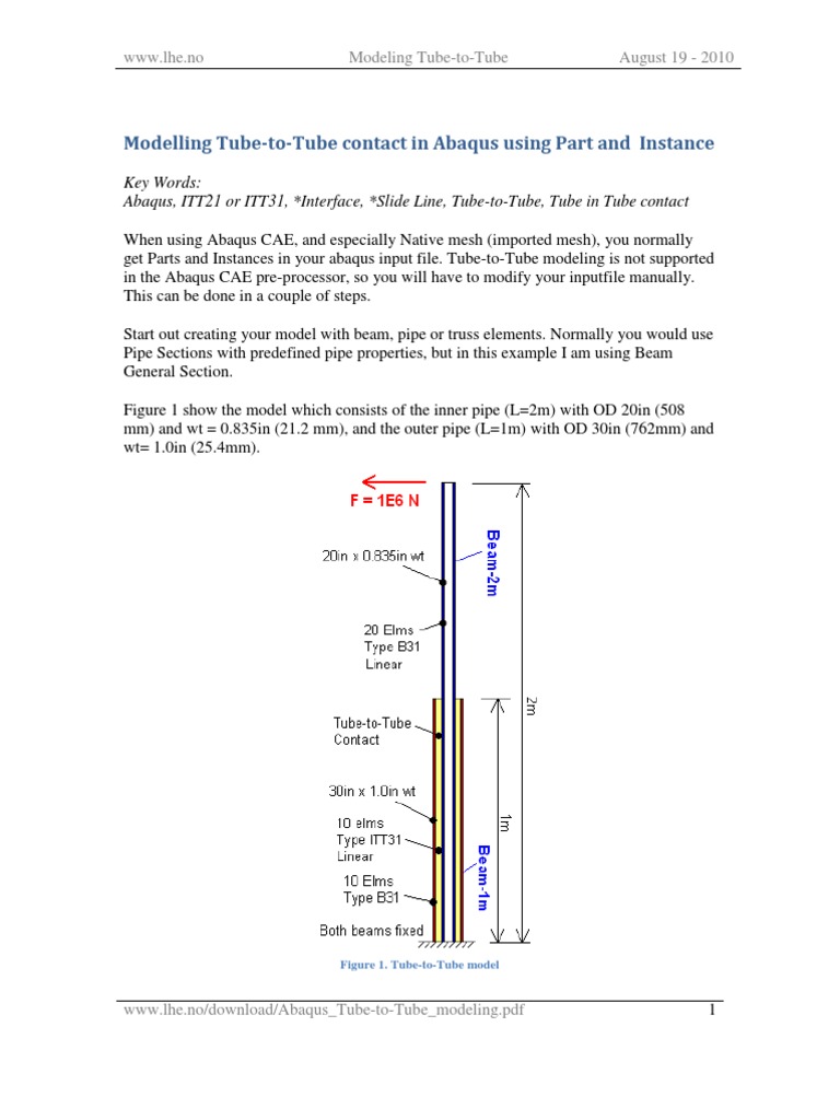 Abaqus Tube To Tube Modeling | PDF | Truss | Pipe (Fluid Conveyance)