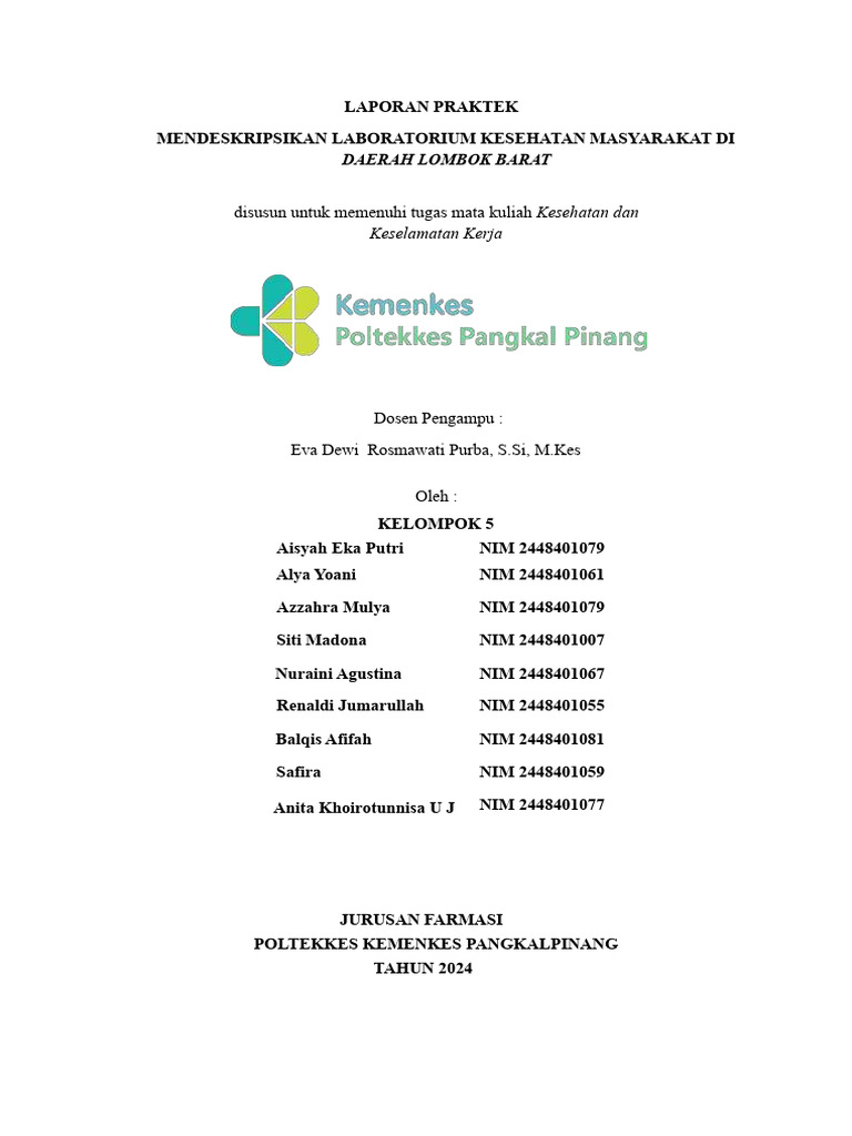 Laporan - Praktek - Mendeskripsikan - Laboratorium - Kesehatan ...