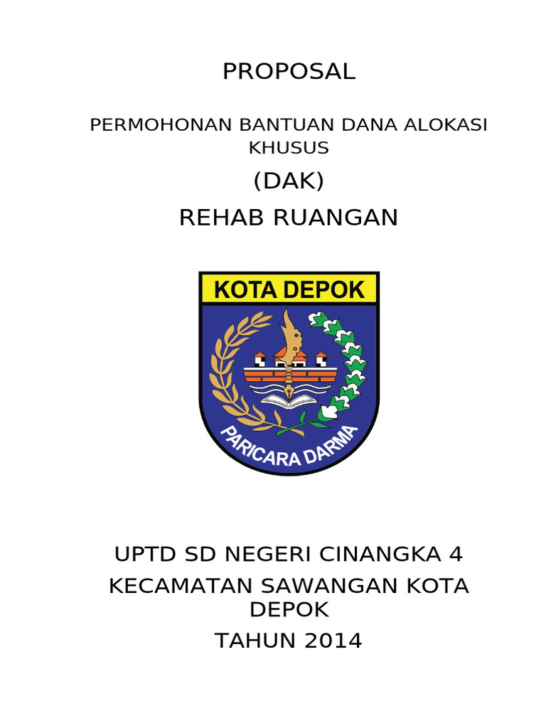 Contoh Proposal DAK Rehab Ruang Kelas | PDF