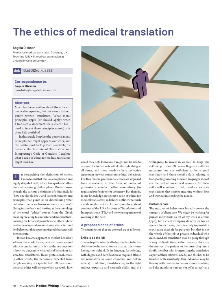 The Ethics of Medical Translation | PDF