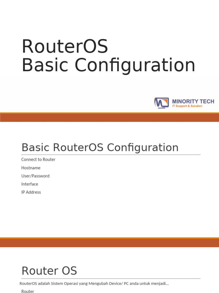 LAb1-Basic RouterOS Configuration | PDF