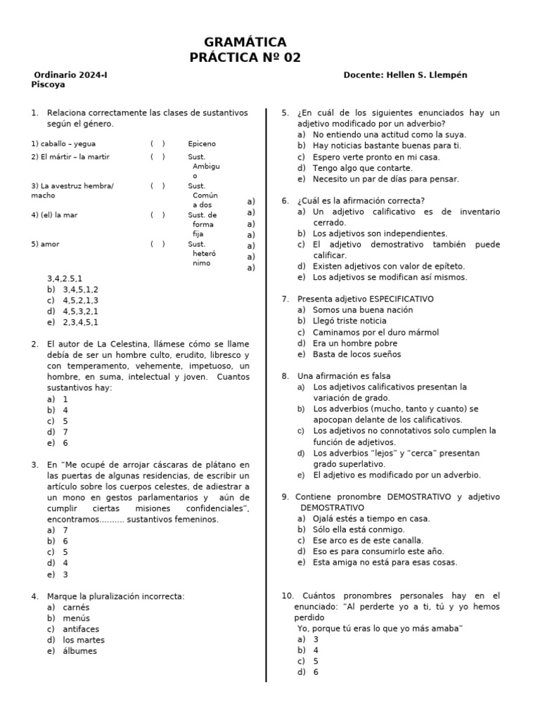 Práct #02 - 2024 I - Envío | PDF
