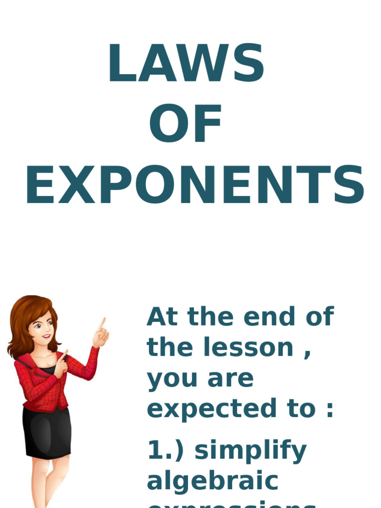 Laws Of Exponents Guide Pdf Multiplication Teaching Methods