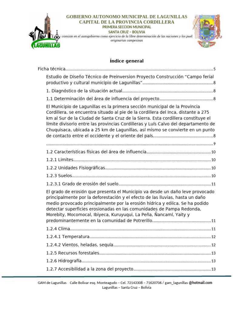 Estudio de Diseño Tecnico de Preinversion Rev01 | PDF