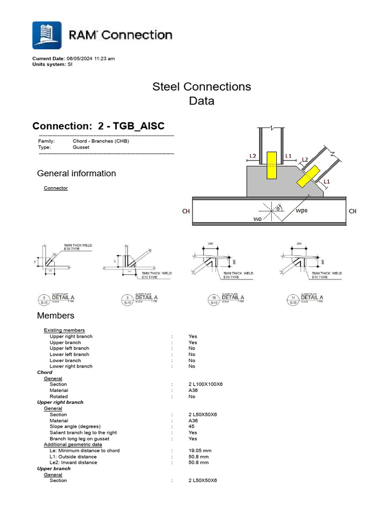 Gusset Plate Connection 1 | PDF