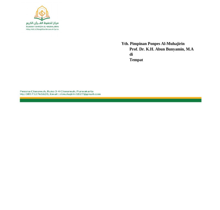 Format Amplop RTM | PDF