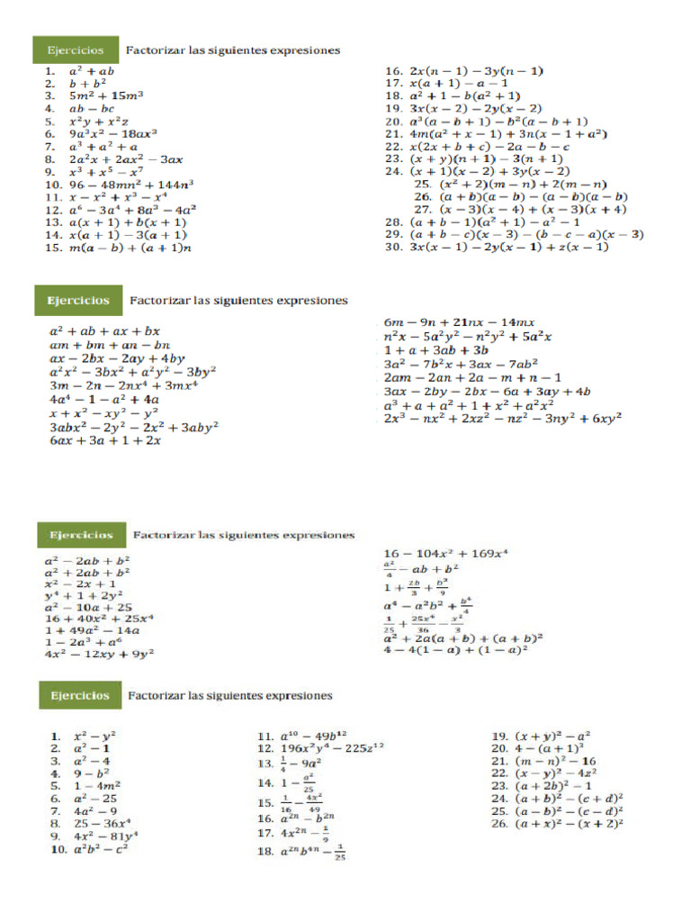Ejercicios de MAtematicas basicas | PDF