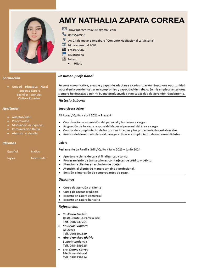CV Amy Nathalia Zapata Correa5 | PDF