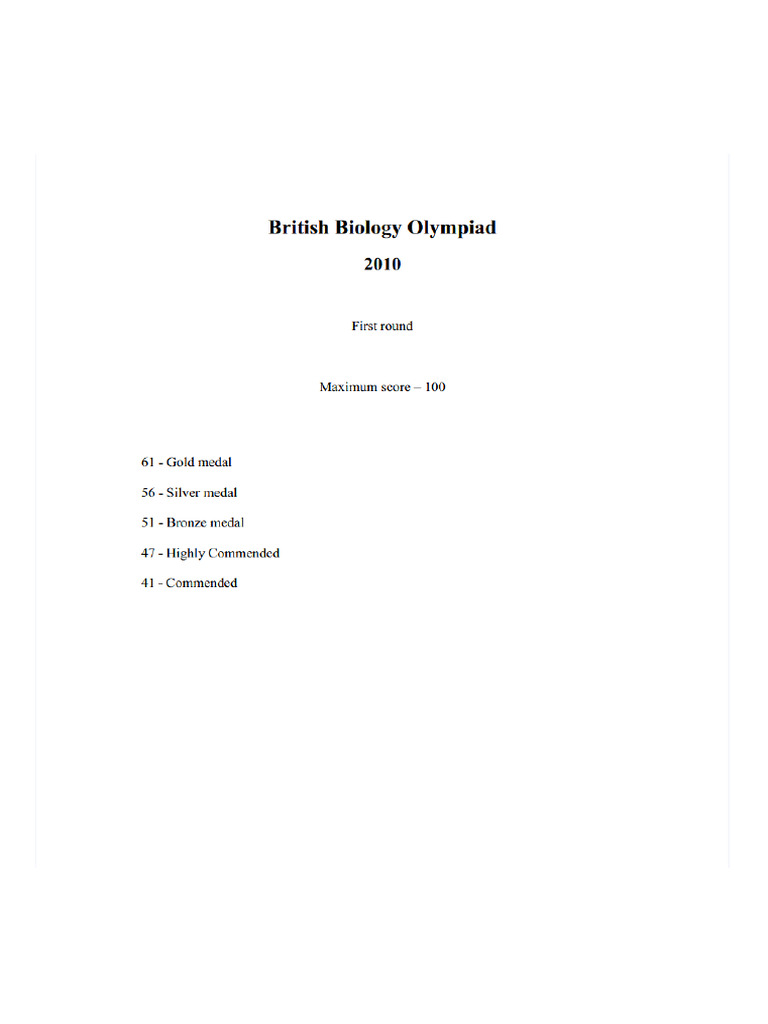 2010 BBO + Answer | PDF