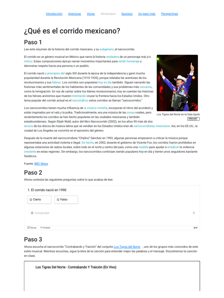 ¿Qué Es El Corrido Mexicano - Almanaque - Unidad 4 - México - Acceso | PDF ¿Qué Es El Corrido Mexicano - Almanaque - Unidad 4 - México - Acceso | PDF
