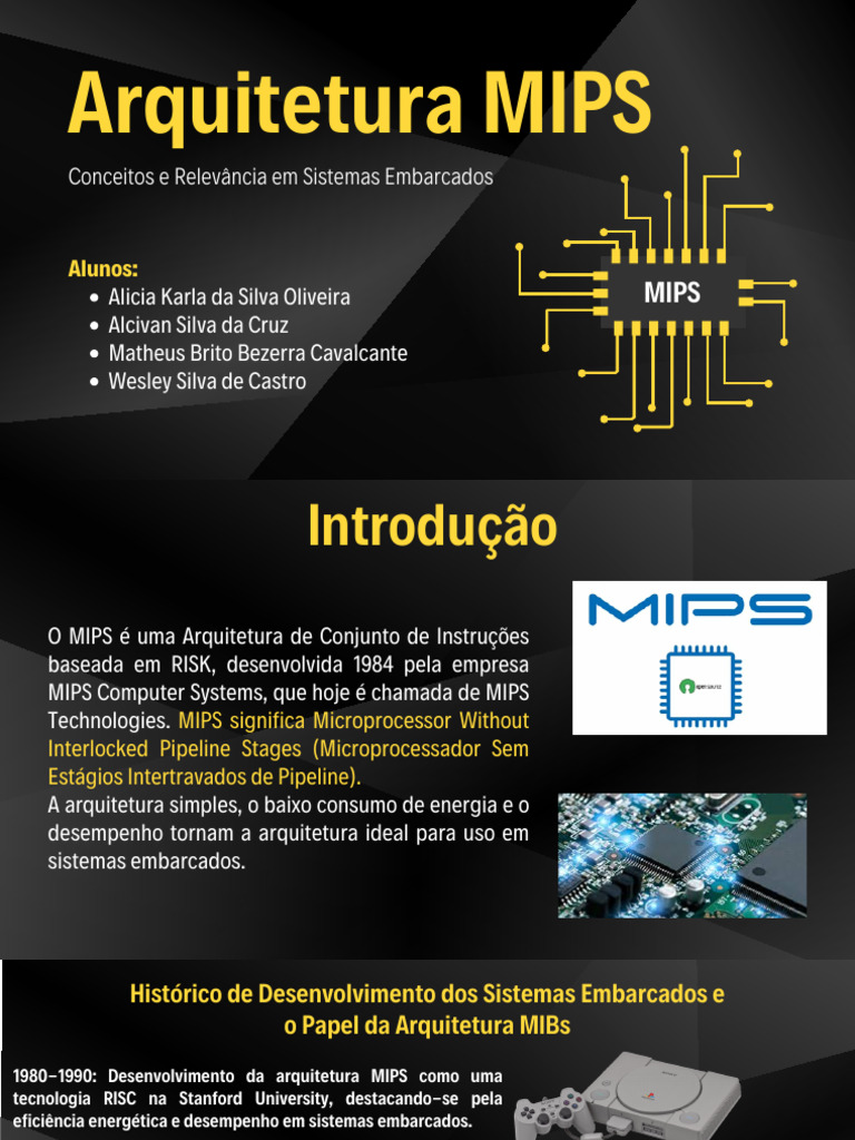 MIPS em Sistemas Embarcados | PDF | Arquitetura de computadores ...