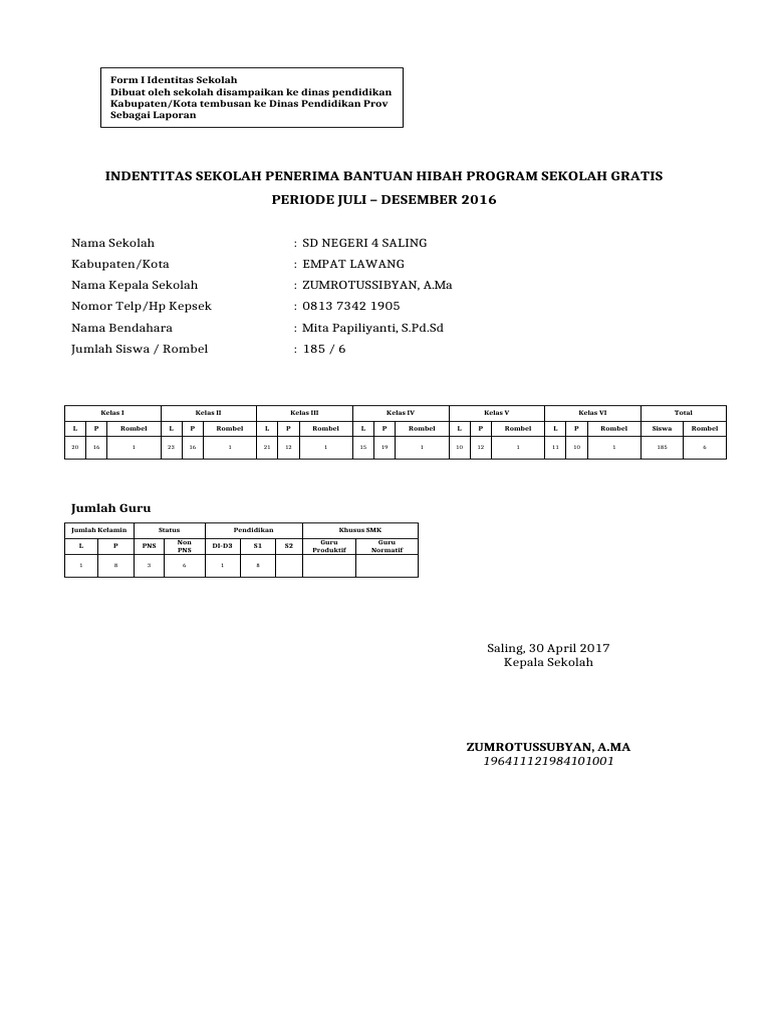 Form Bantuan Hibah | PDF