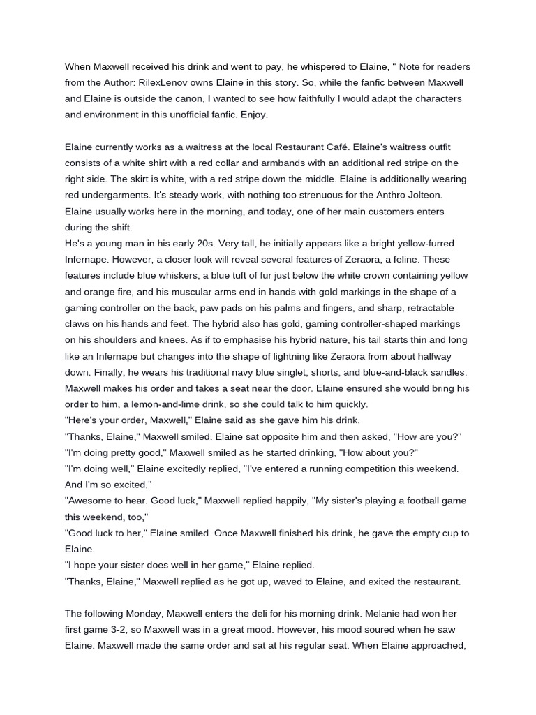 Maxwell Helps Cheer Elaine Up V3 | PDF