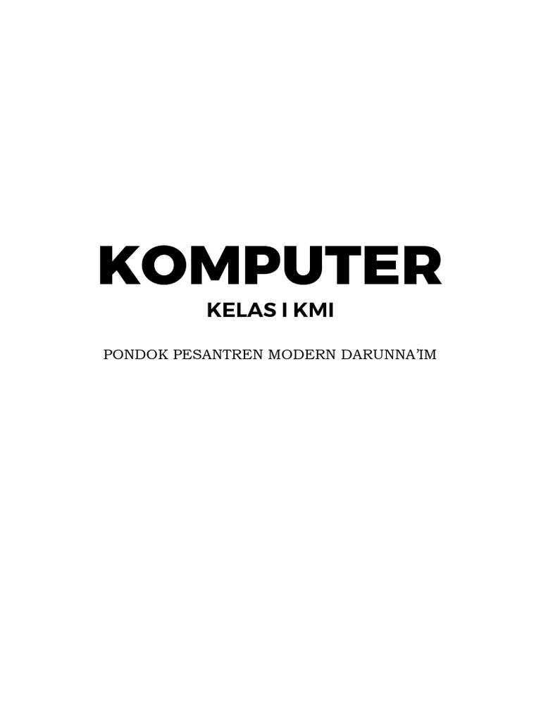Komputer Kelas 1 Kmi | PDF