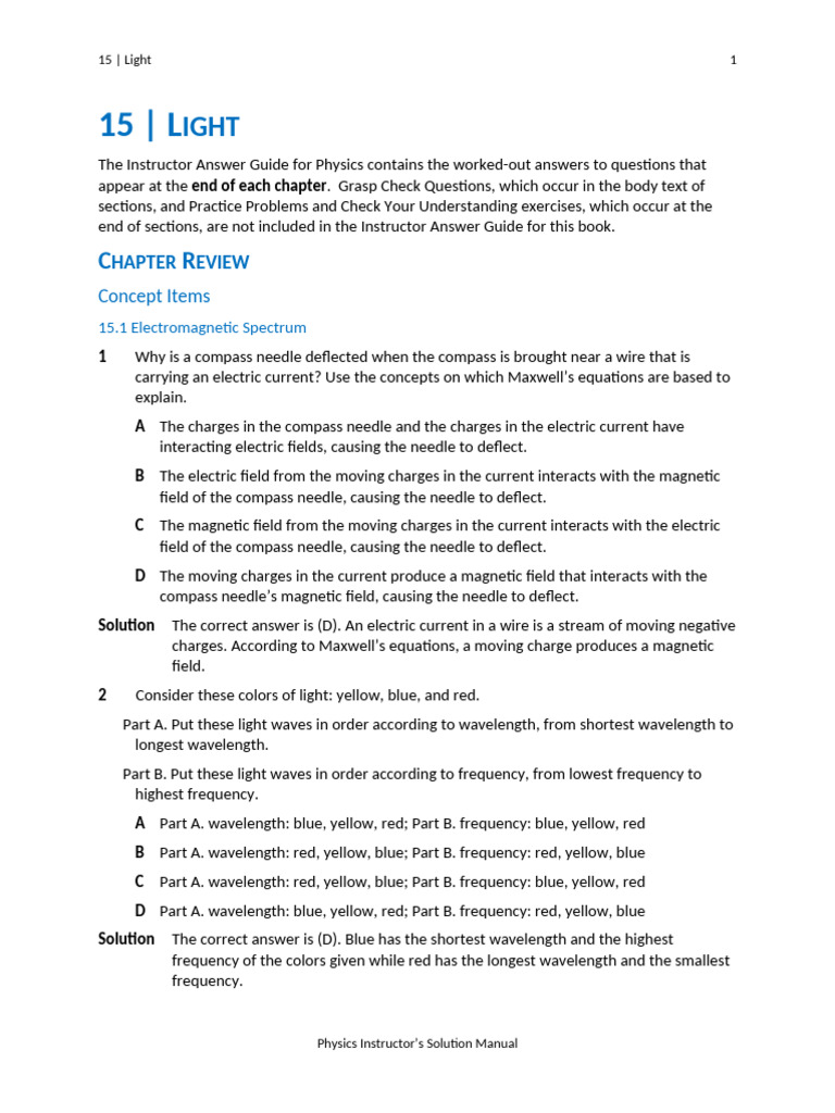 Chapter 15 - Light | PDF