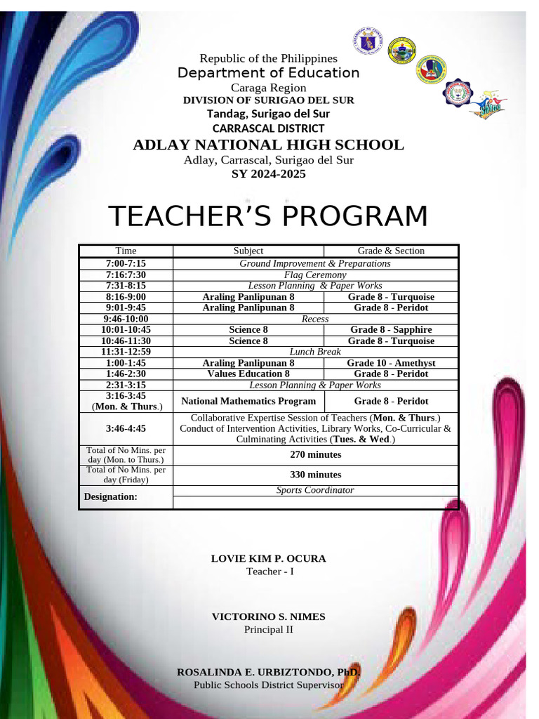 MPB Teachers-Program 2024 2025 | PDF