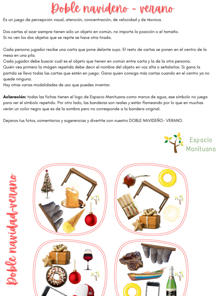 Veo Veo y Doble Navideño y Verano - Espacio Manituana | PDF | Árbol de ...
