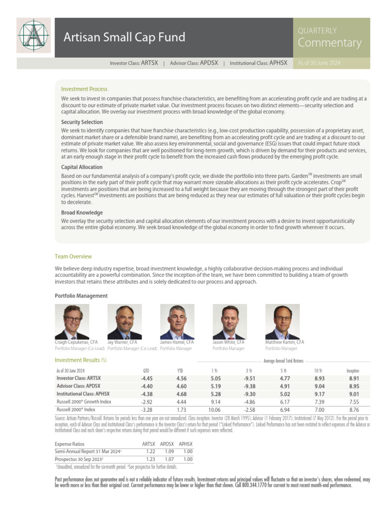 ARTSX APDSX APHSX QCommentary 2Q24 VR | PDF