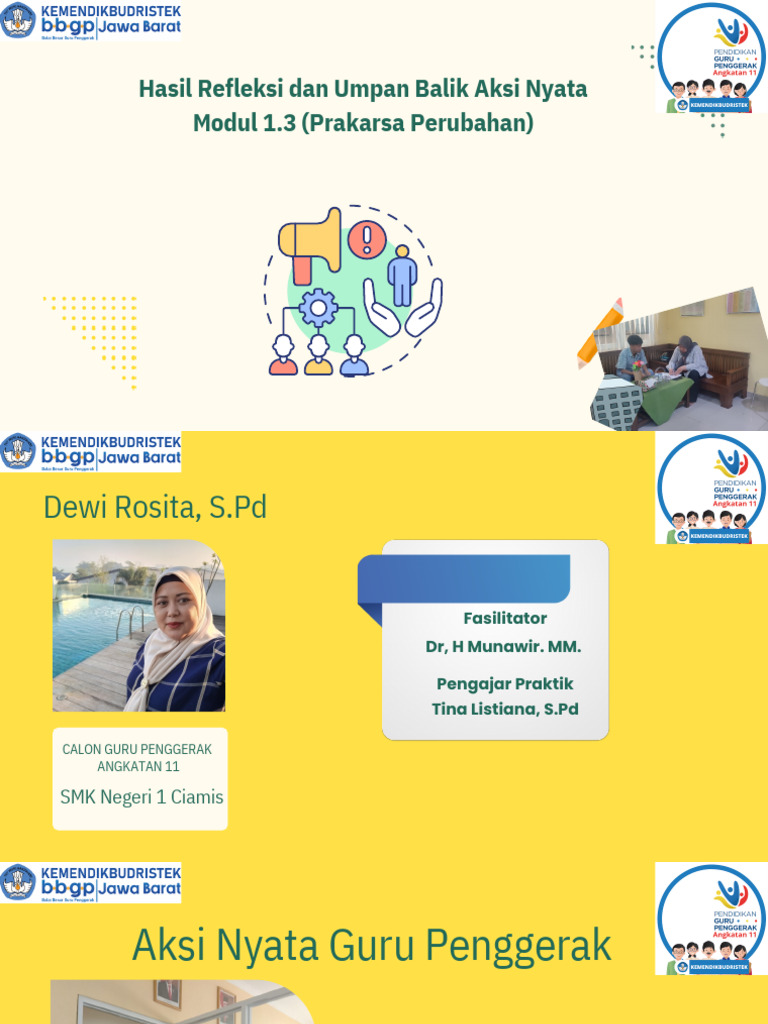 Aksi Nyata Modul 1.3 Visi Guru Penggerak | PDF