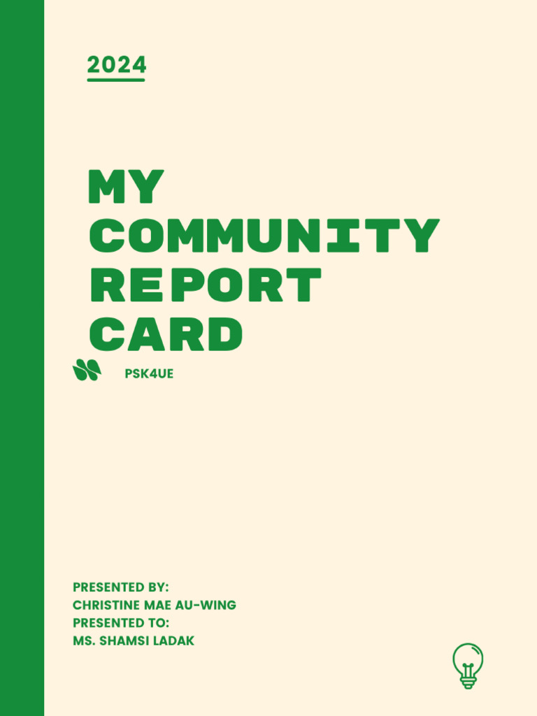 My Community Report Card | PDF