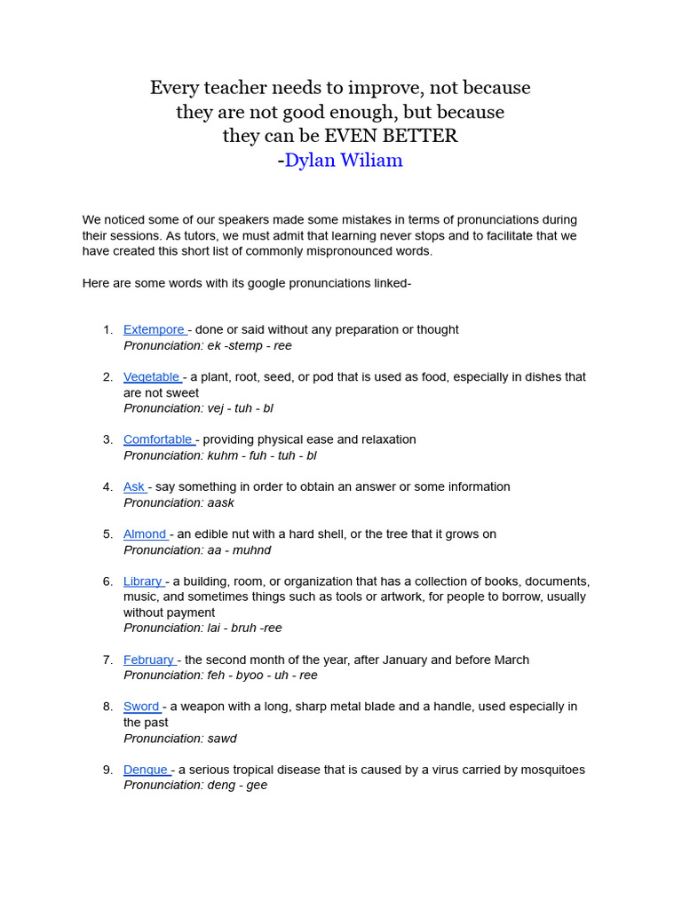 Pronunciation Guide (Speaker Edition) | PDF