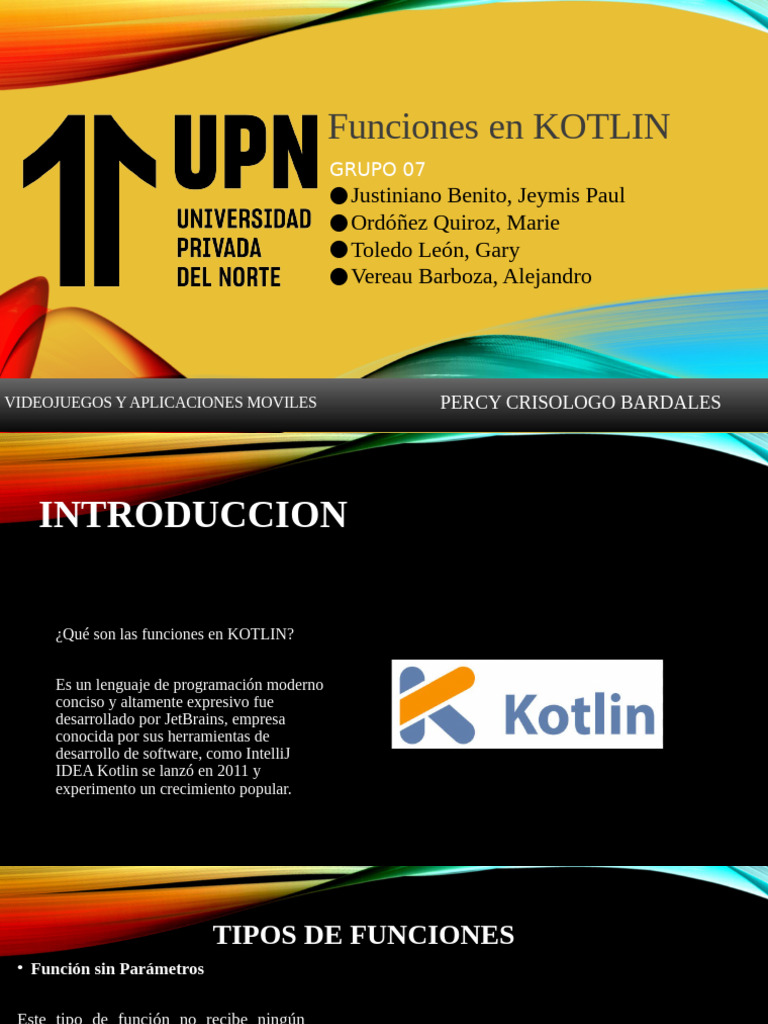 Exposicion Funciones KOTLIN | PDF