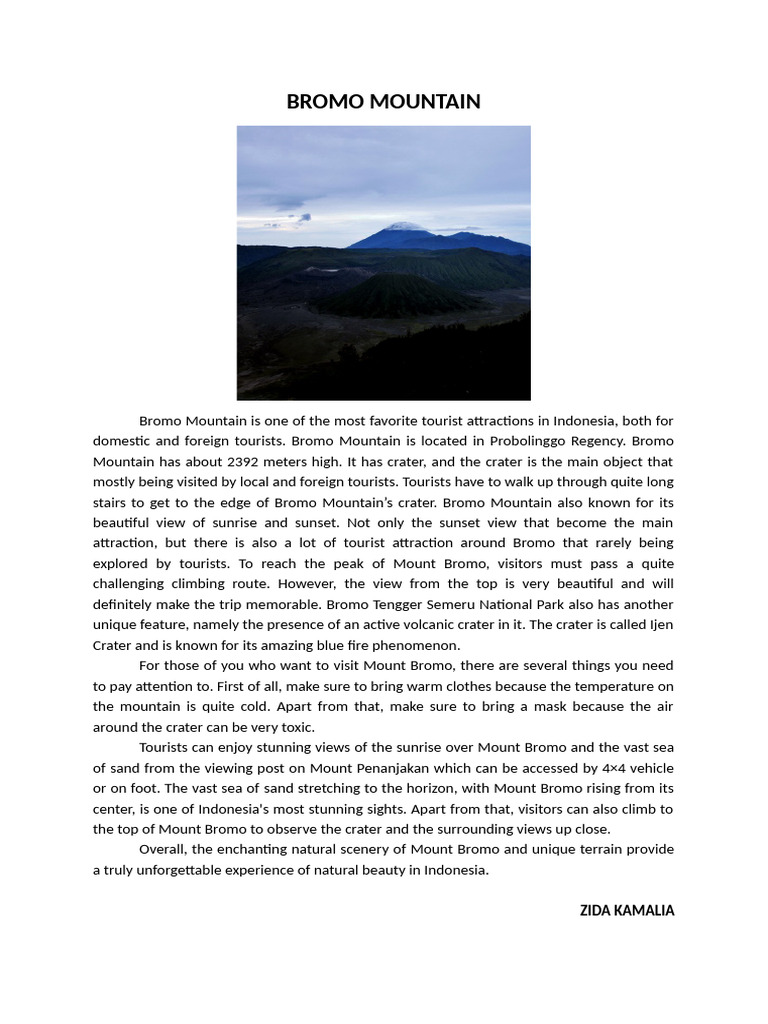 BROMO MOUNTAIN | PDF