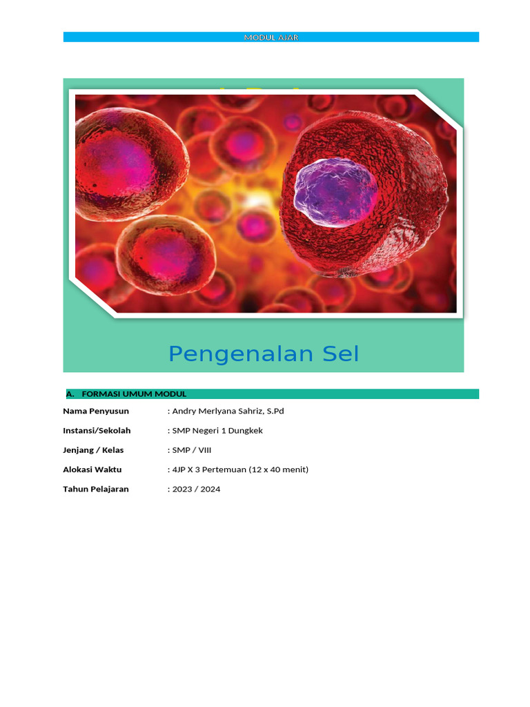 Bab 1 Pengenalan Sel | PDF
