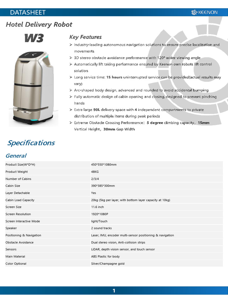 Datasheet W3 2.0 | PDF
