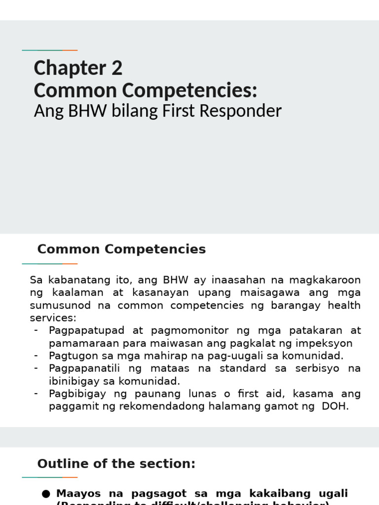 Chapter 2- Online version_Common Competencies | PDF