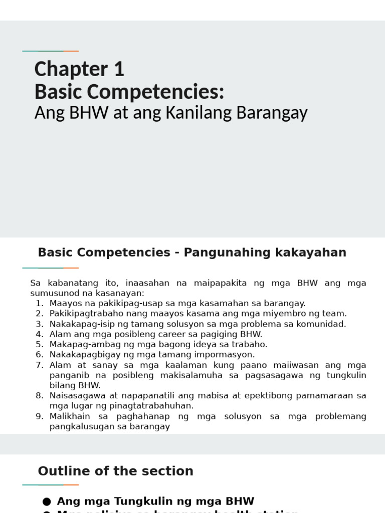 Chapter 1- Online version_Basic Competencies (1) | PDF